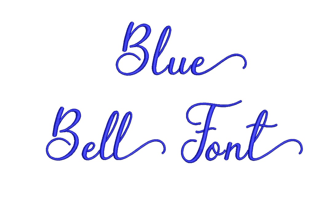 4 Size Blue Bell Font Embroidery Fonts BX 9 Formats Embroidery Pattern ...