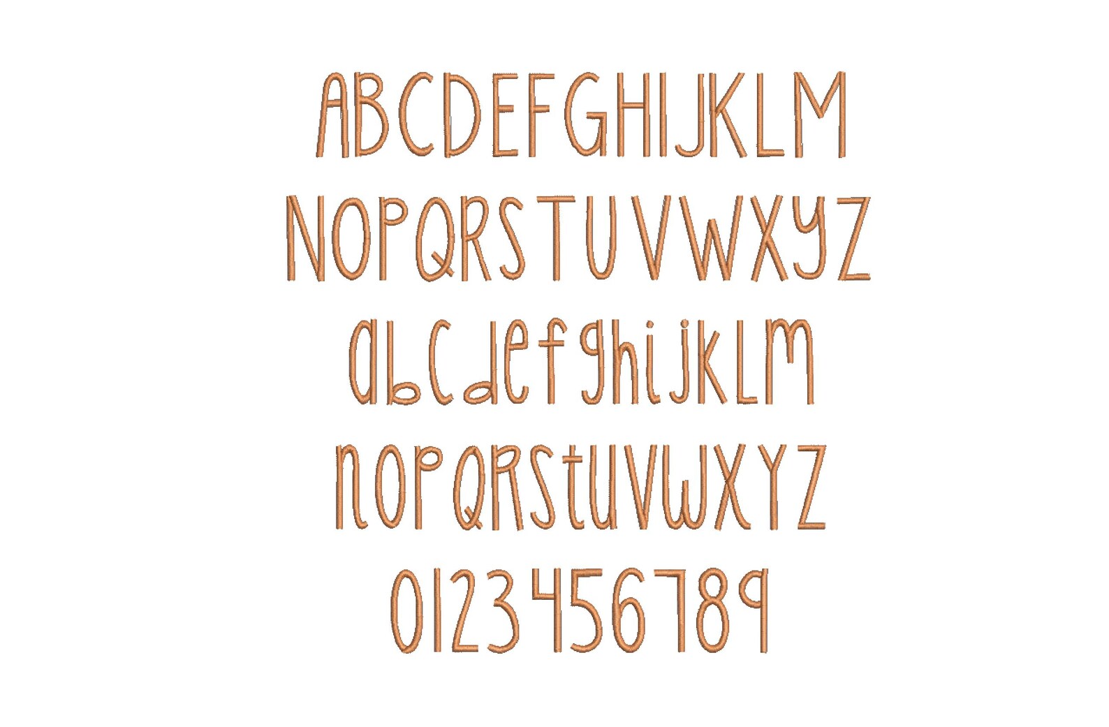 5 Size Skinny Latte Font Embroidery Fonts BX Instant Download 9 Formats ...