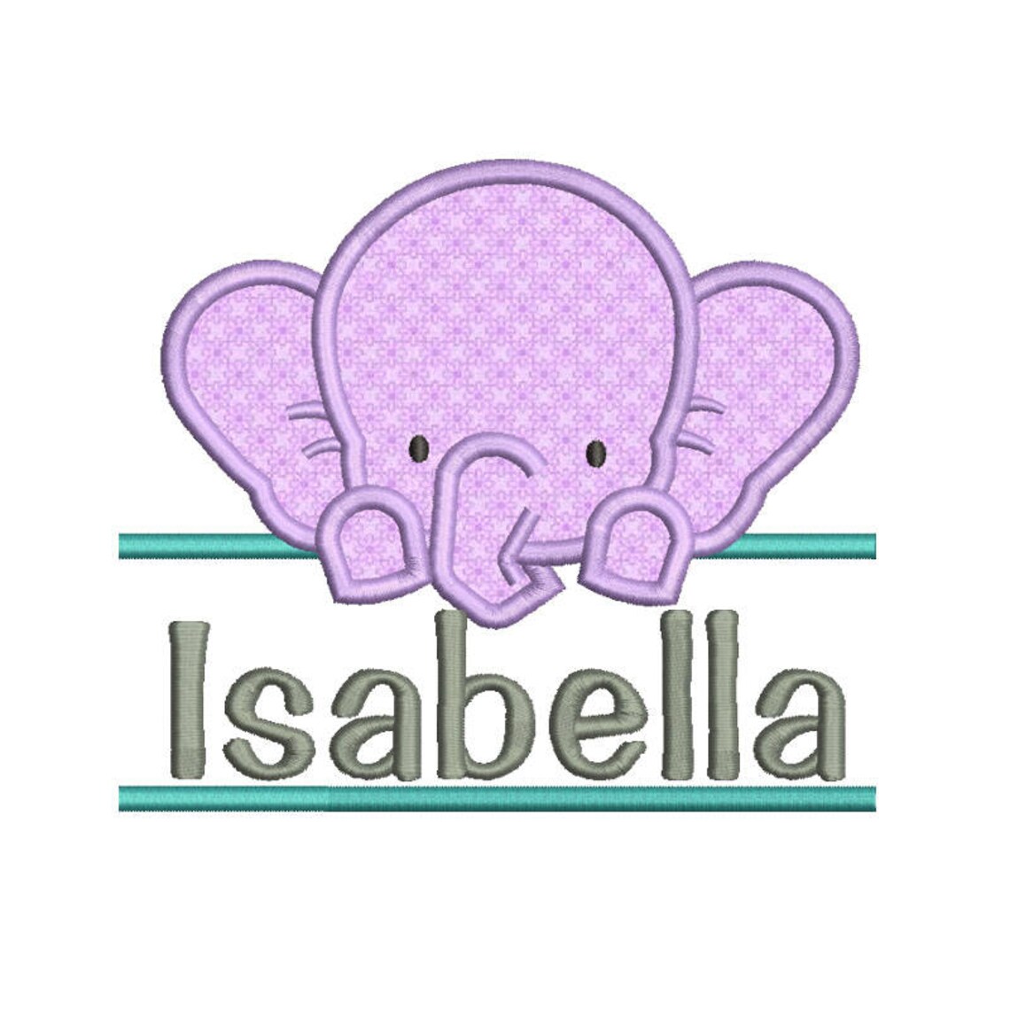 Elephant Applique Design 6 Sizes Included.machine Embroidery | Etsy