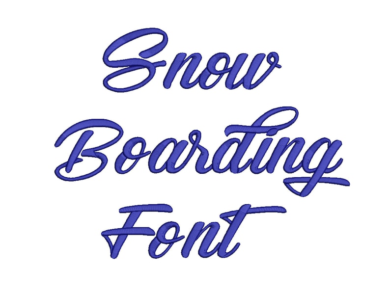 3 Size Snow Boarding Font Embroidery Fonts BX 9 Formats - Etsy