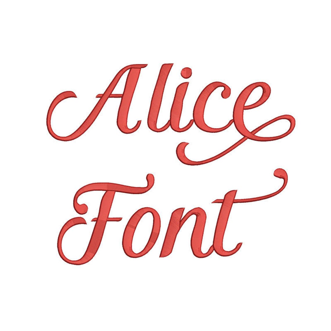 4 Size Alice Font Embroidery Font 8 Formats Embroidery Pattern - Etsy
