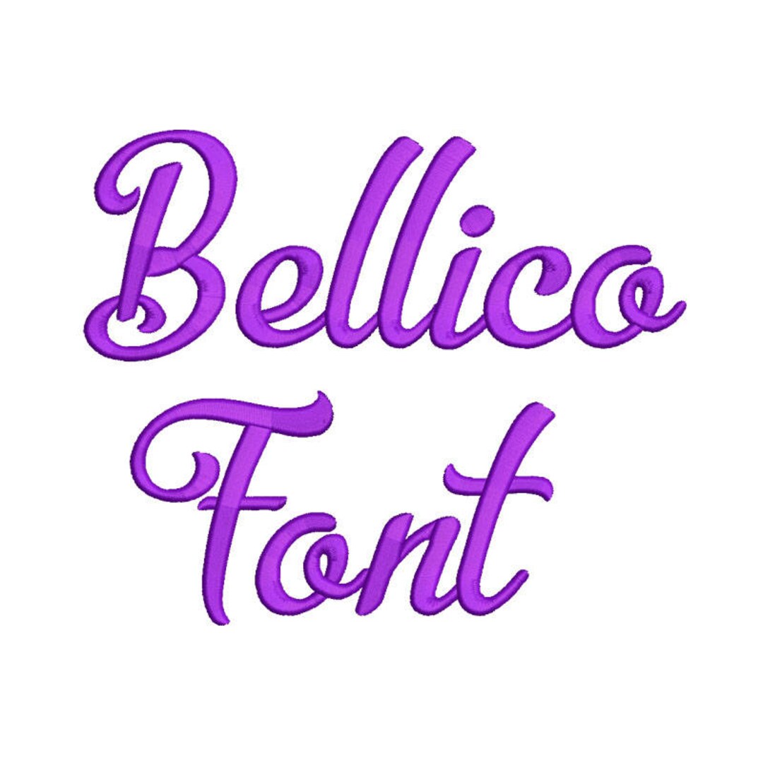 5 Size Bellico Font Embroidery Fonts BX 9 Formats Embroidery Pattern ...