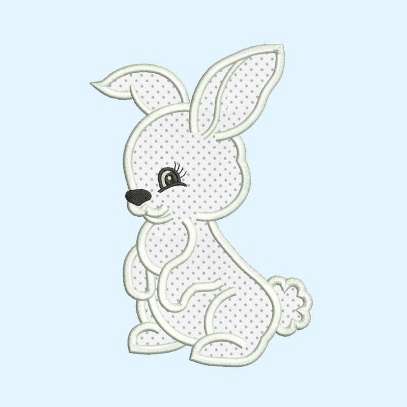 Lapin applique Design 9 tailles inclus. Motif de broderie machine ...