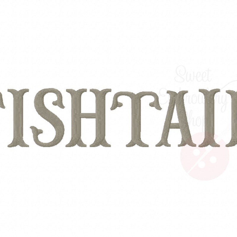 Fishtail Embroidery Font - Etsy
