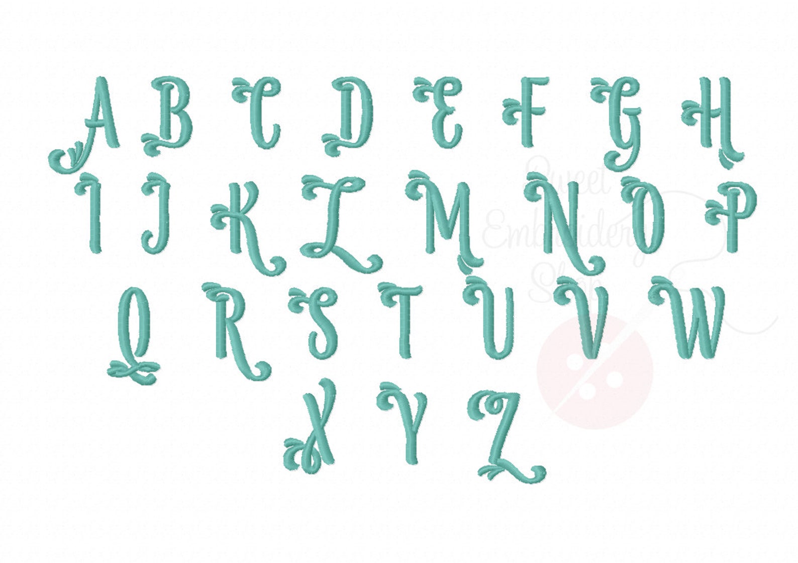 6 Size Blancmange Font Set 2 Embroidery Fonts BX 9 Formats | Etsy