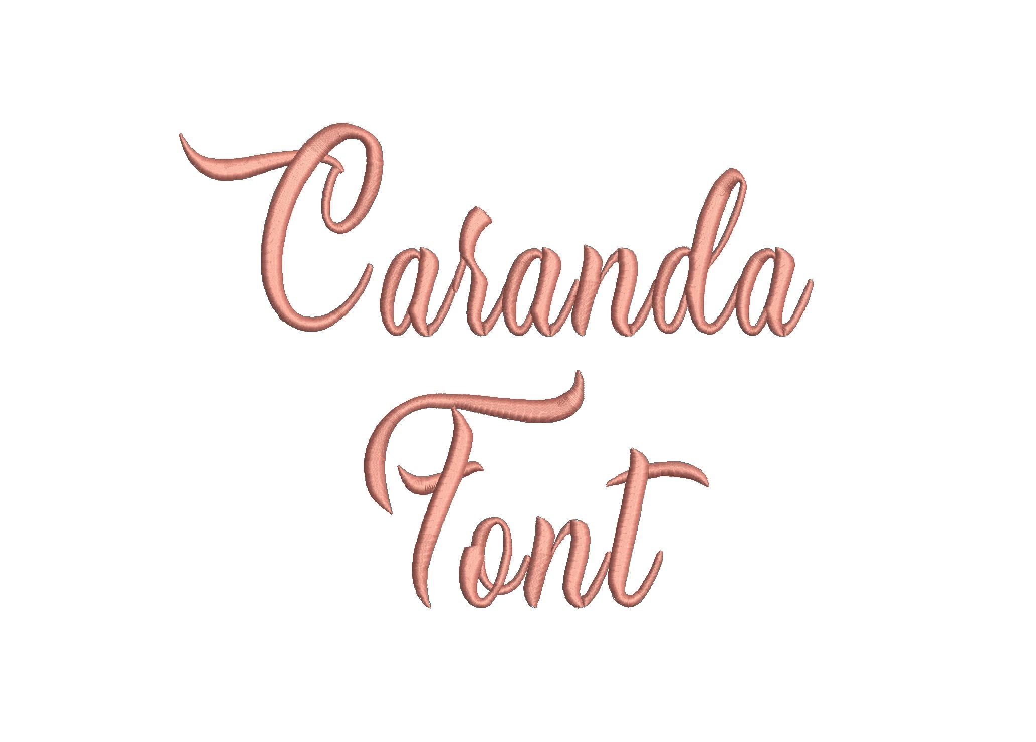 4 Size Caranda Font Embroidery Fonts BX 9 Formats Embroidery - Etsy UK