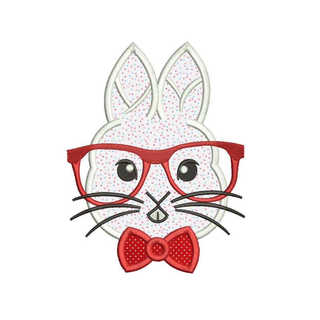 Rabbit Applique Design 7 Sizes Included.machine Embroidery Design. Baby ...