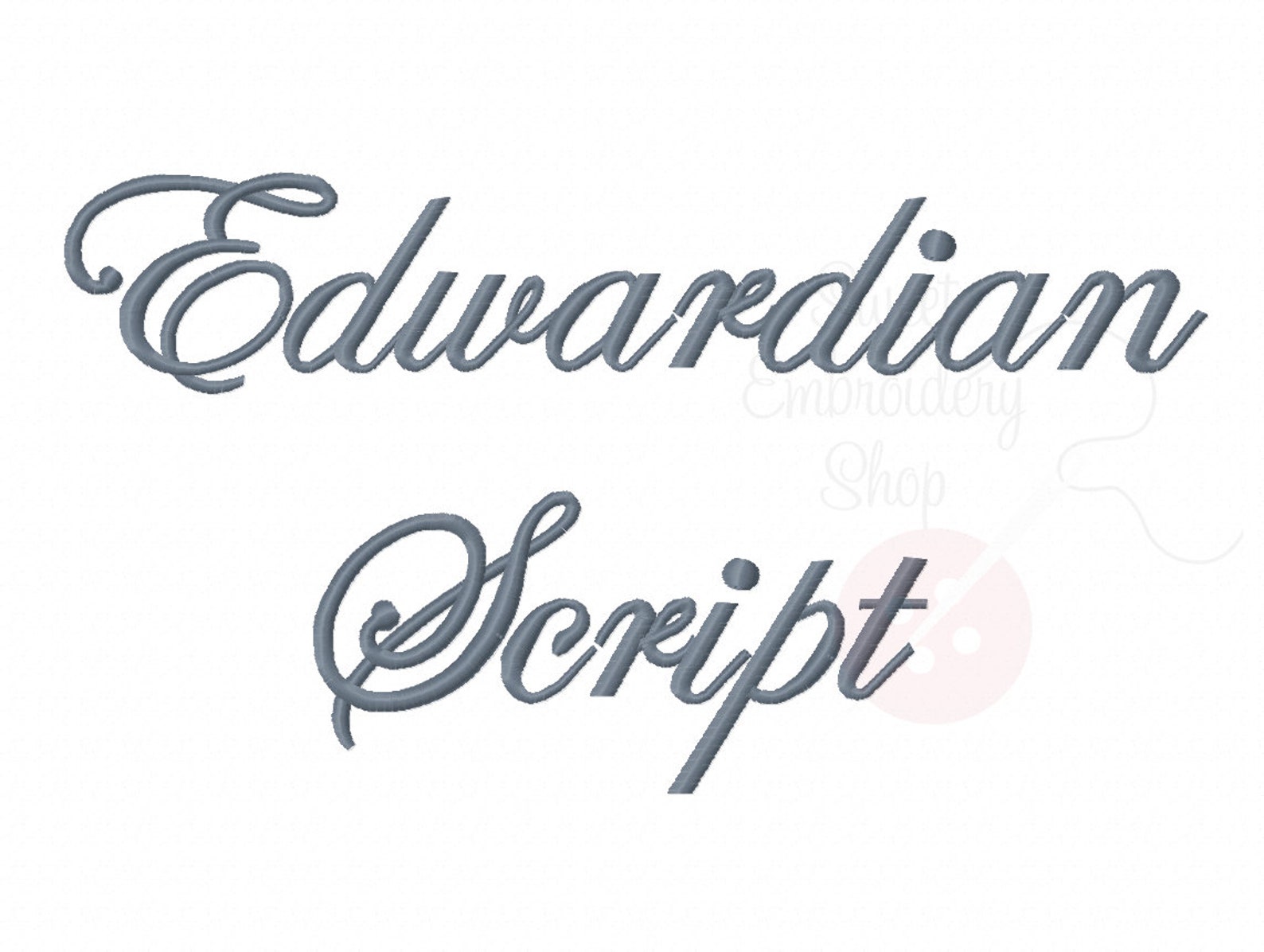 3 Sizes Edwardian Script Font Embroidery Fonts BX 9 Formats - Etsy