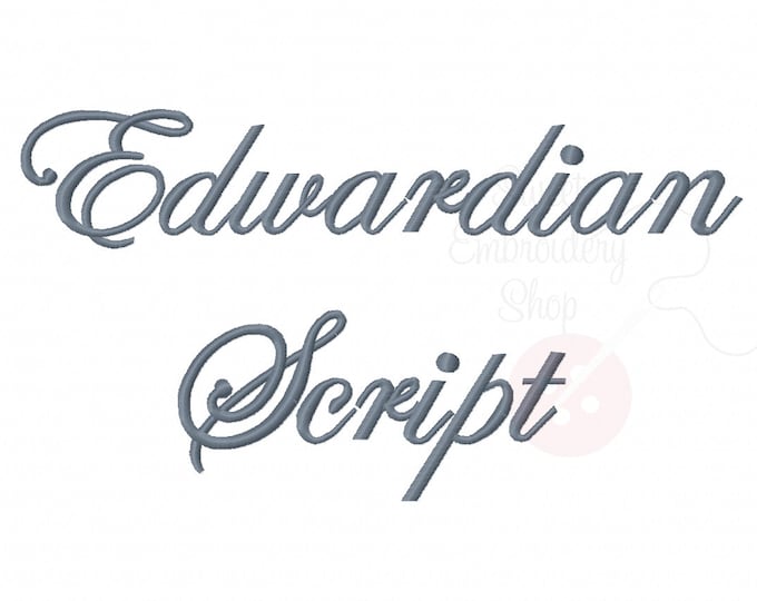 3 Sizes Edwardian Script Font Embroidery Fonts BX 9 Formats - Etsy