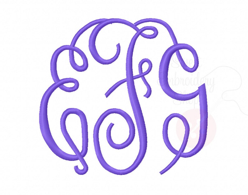 3 Sizes Fancy Monogram Embroidery Fonts BX 9 Formats - Etsy