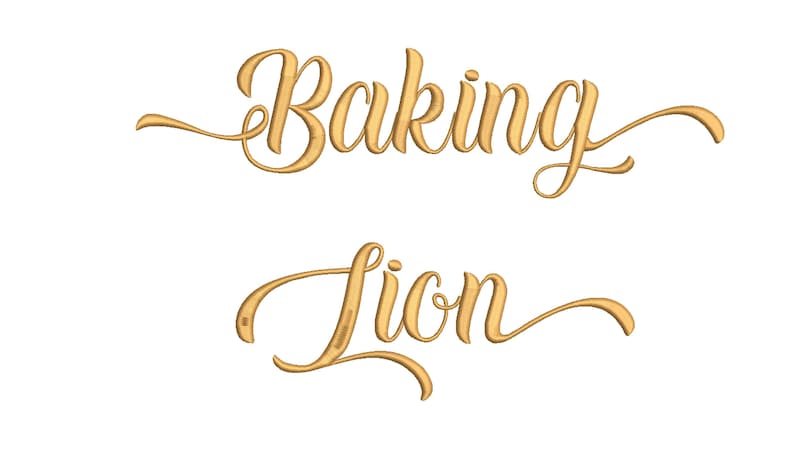 5 Size Baking lion Font Embroidery Fonts BX 9 Formats | Etsy