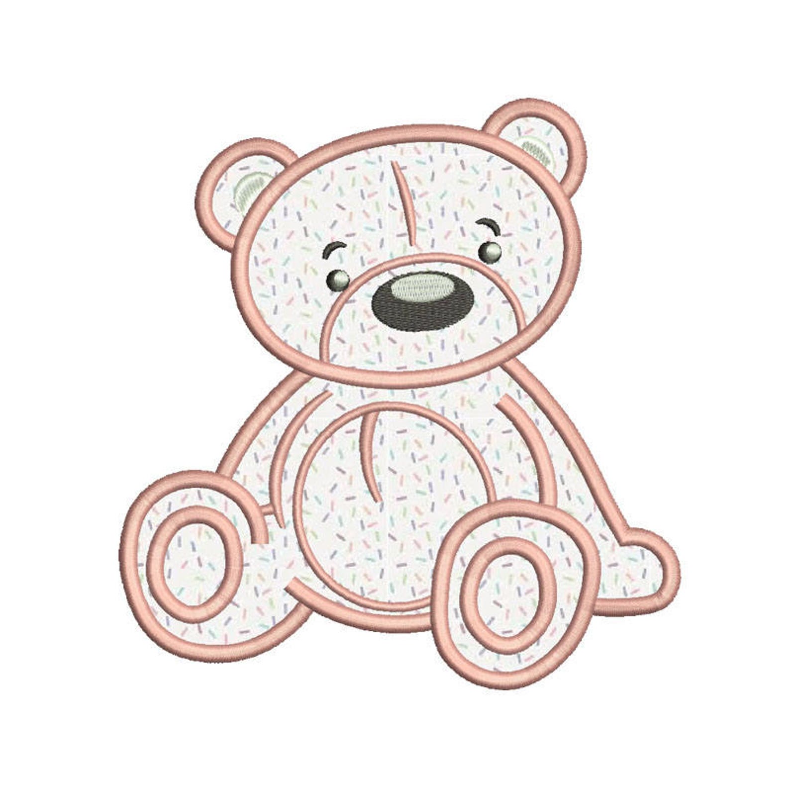 Bear Applique Design 7 Sizes Included.machine Embroidery Design. Baby ...