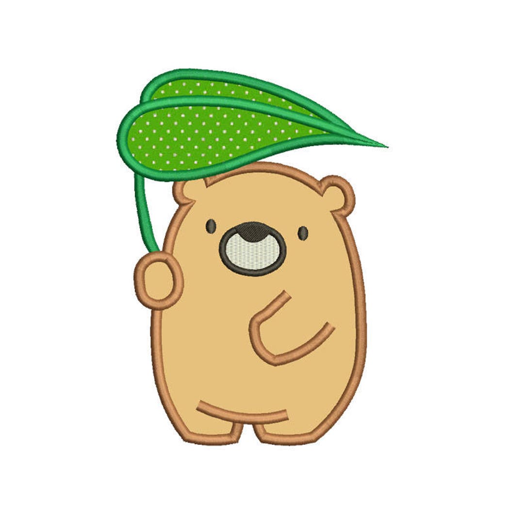 Bear Applique Design 9 Sizes Included.machine Embroidery Design. Bear ...