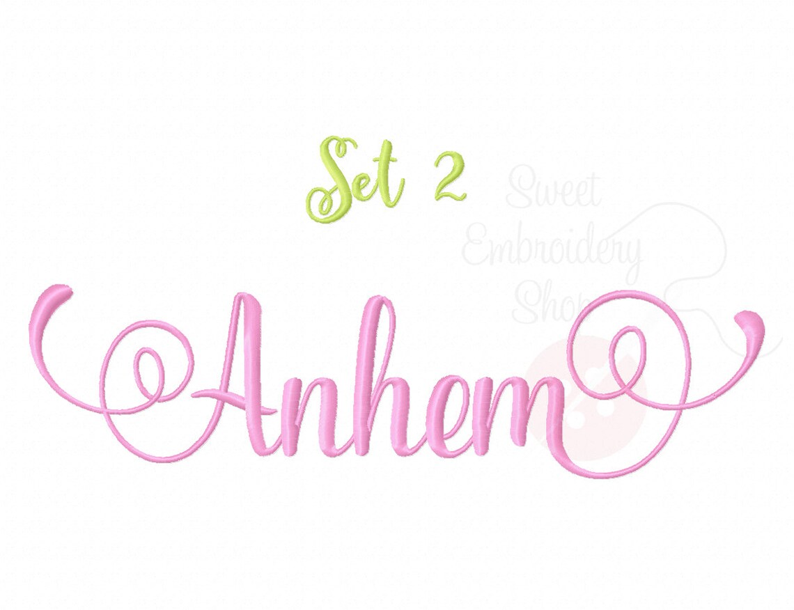5 Size Anthem Font Embroidery Fonts BX Set 2 9 Formats - Etsy