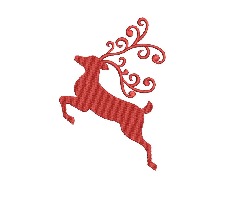 Reindeer Design. 7 Sizes Included.christmas Embroiderymachine ...