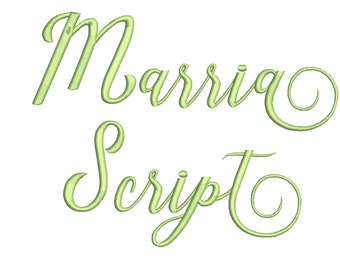 3 Sizes Octivia Script Font Embroidery Fonts BX 9 Formats | Etsy
