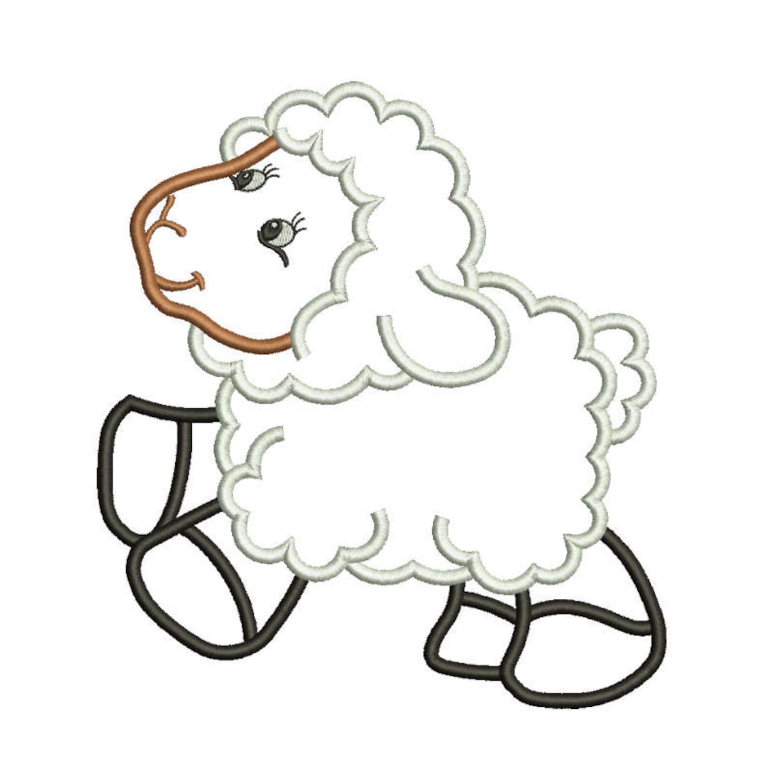 Sheep Applique Design 7 Sizes Included.machine Embroidery - Etsy