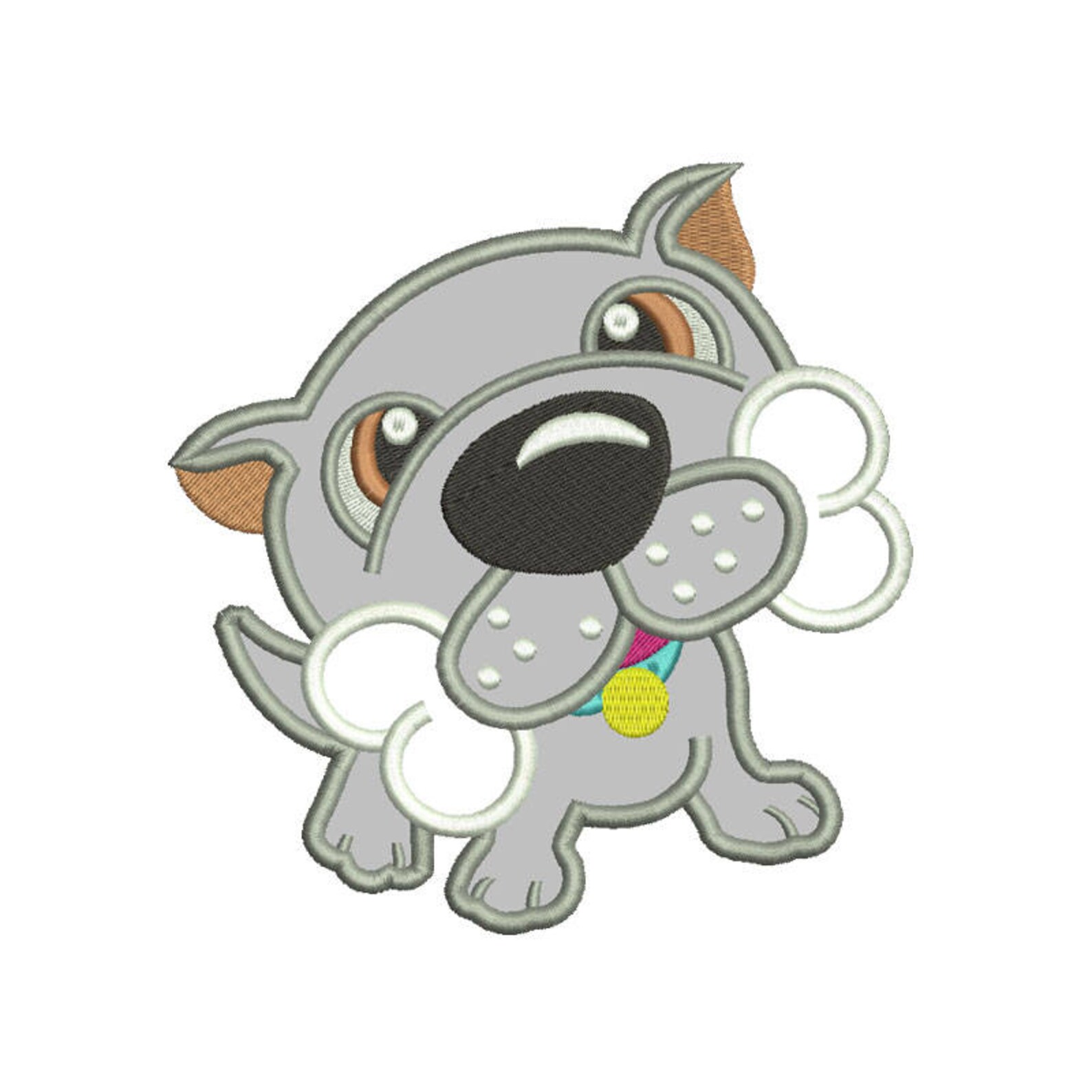 Dog Applique Design 7 Sizes Included.machine Embroidery - Etsy