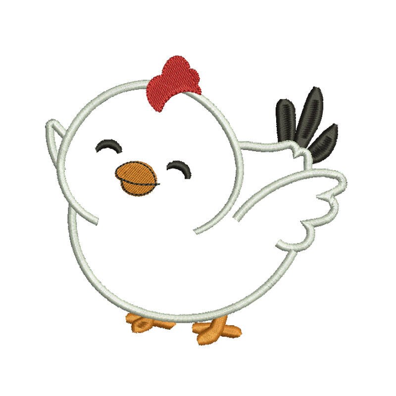 Hen Applique Design. 6 Sizes Included. Machine Embroidery Design. Hen ...