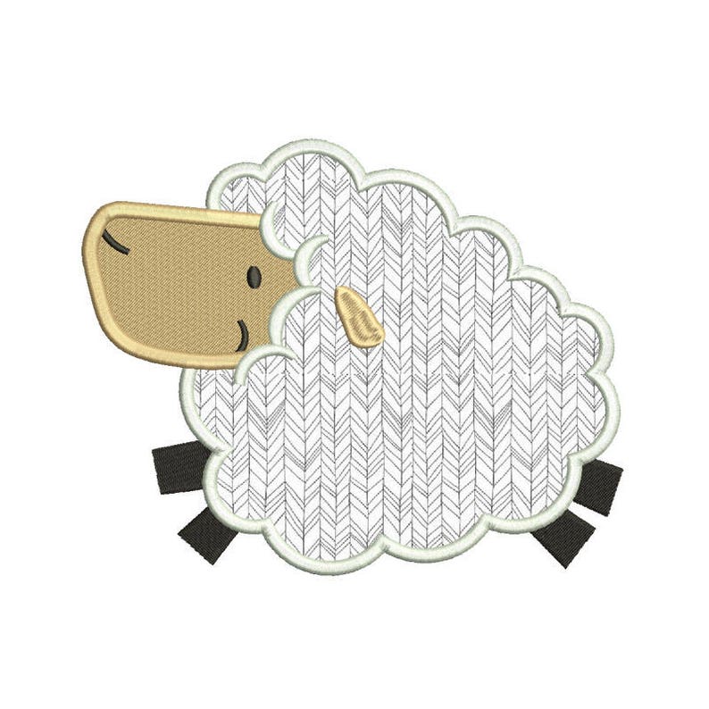 Sheep Applique Design 11 Sizes Included.machine Embroidery | Etsy