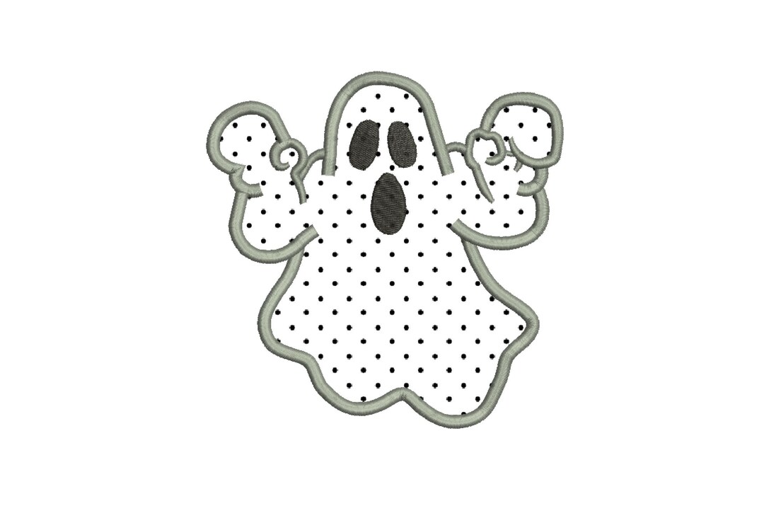 Ghost Applique Design 6 Sizes Included.machine Embroidery Design ...
