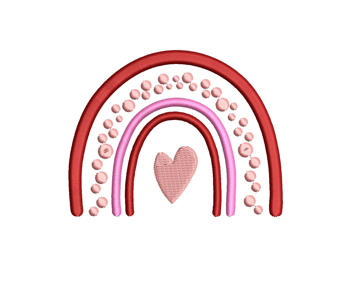 5 Sizes Boho Rainbow Design Rainbow Embroidery Design Machine | Etsy