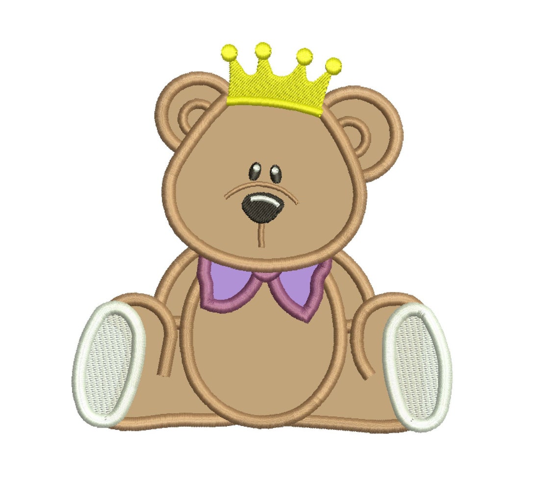 Bear Applique Design 7 Sizes Included.machine Embroidery Design. Baby ...