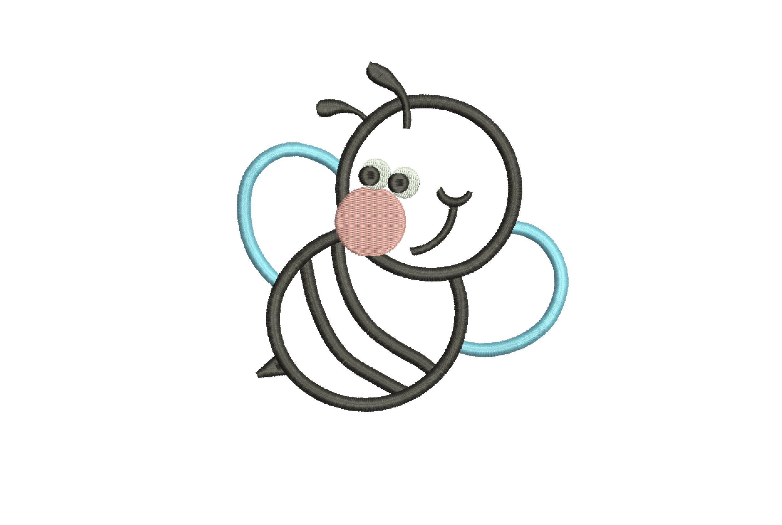 Bee Applique Design 5 Sizes Included.machine Embroidery | Etsy