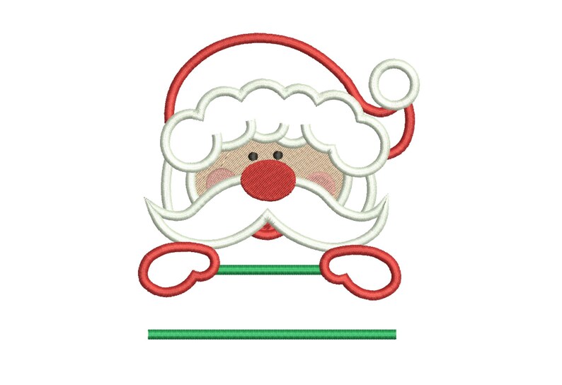 Santa Applique Design 7 Sizes Included. Christmas Embroidery | Etsy