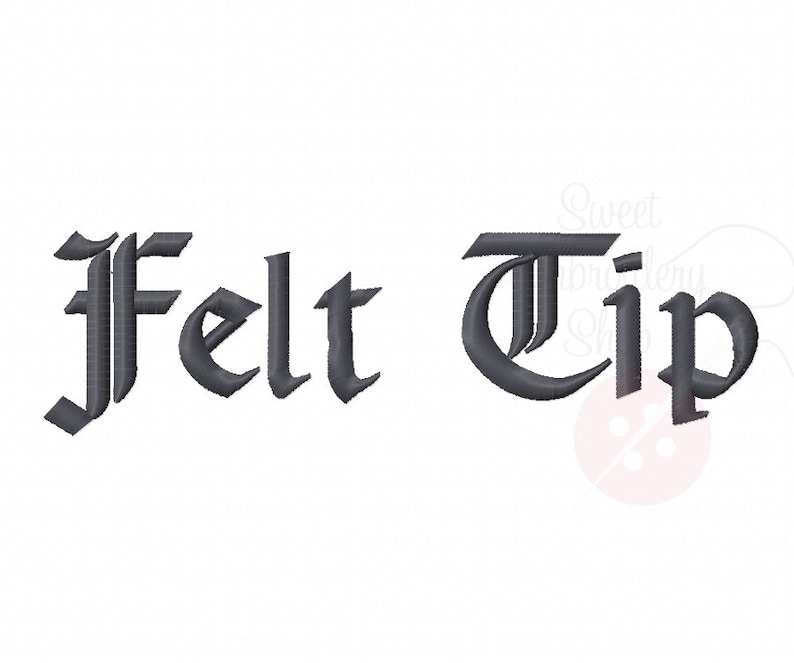 3 Sizes Felt Tip Font Embroidery Fonts BX 9 Formats Embroidery - Etsy
