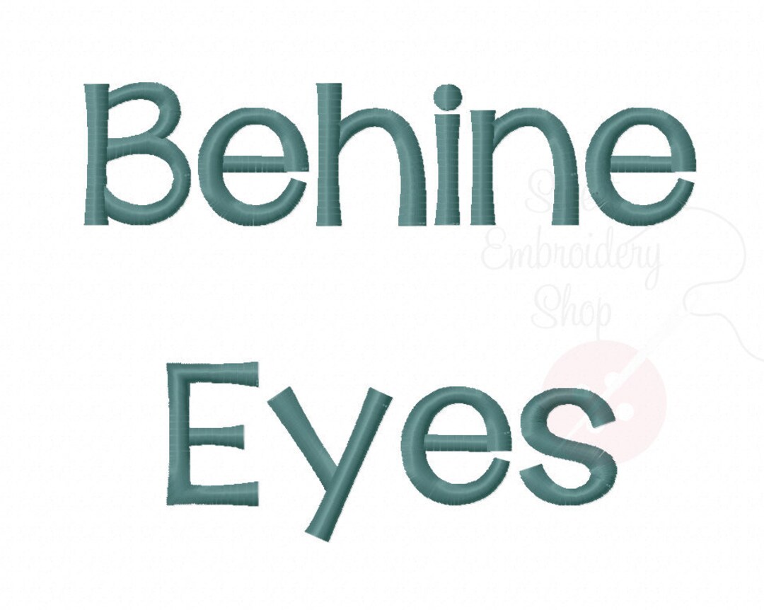 5 Size Behine These Hazaleyes Font Embroidery Fonts BX 9 Formats ...