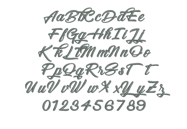 3 Size Snow Boarding Font Embroidery Fonts BX 9 Formats Embroidery ...