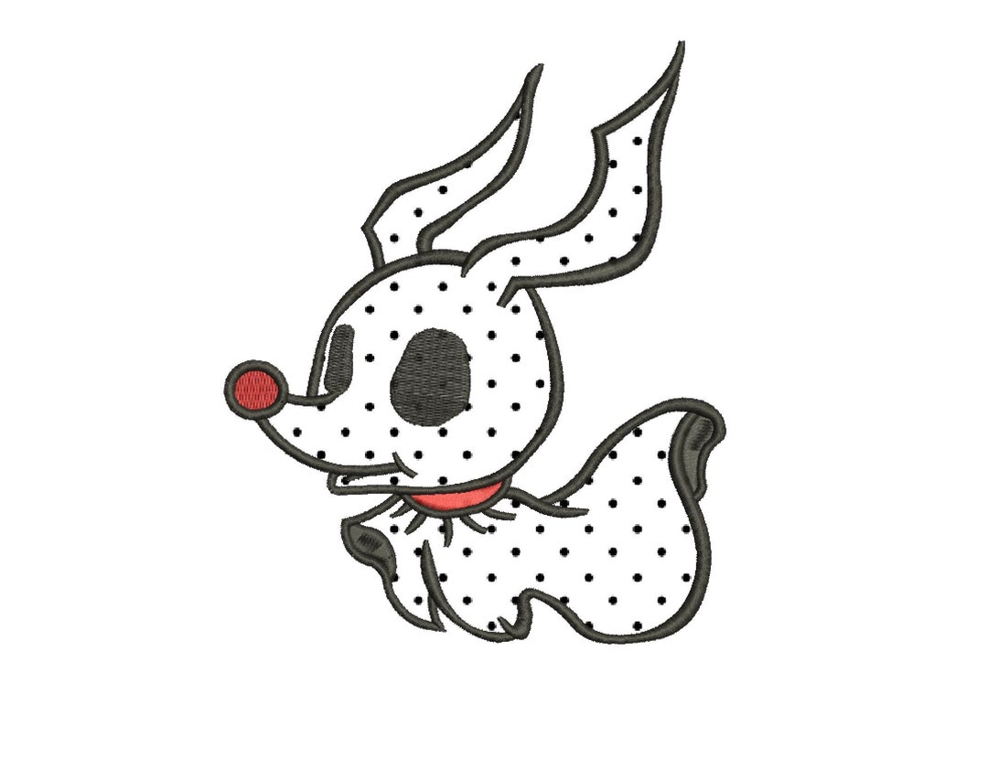 Zero Nightmare Applique Design 7 Sizes Machine Embroidery Designs ...