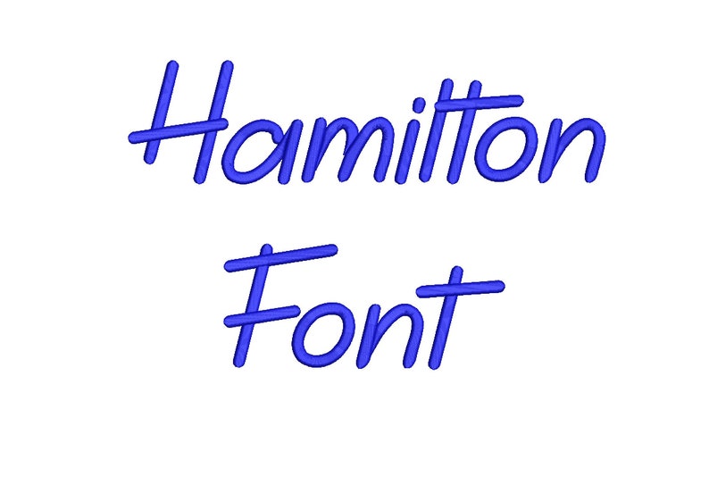 4 Size Hamilton Font Embroidery Fonts BX 9 Formats Embroidery | Etsy