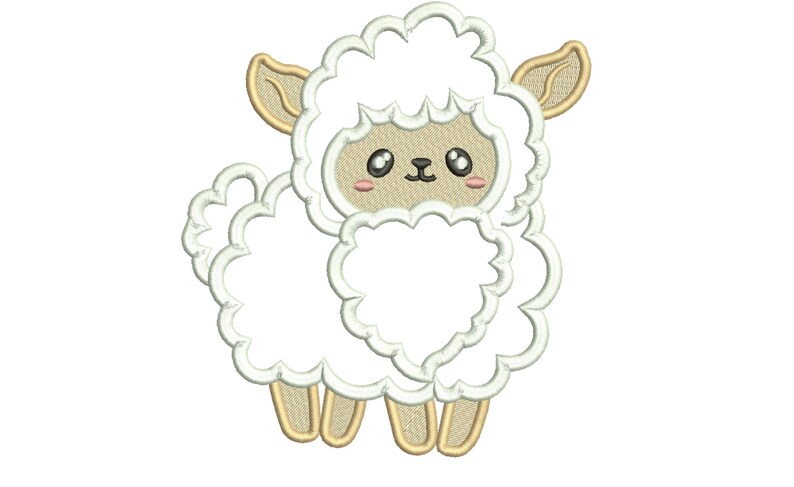 Sheep Applique Design. 7 Sizes Included. Machine Embroidery Design ...