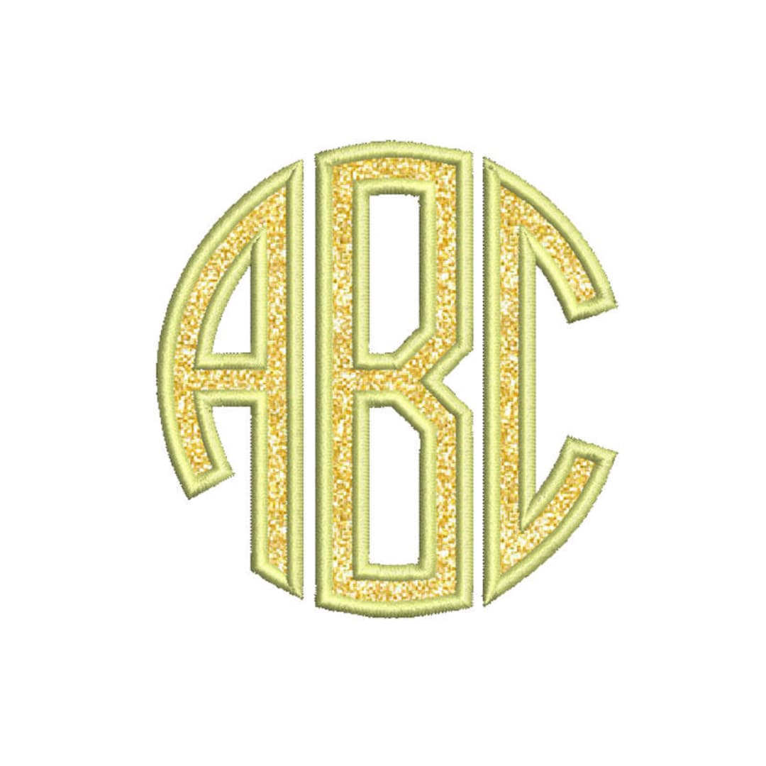 11 Size Circle Applique Monogram Embroidery Fonts BX 9 Formats ...