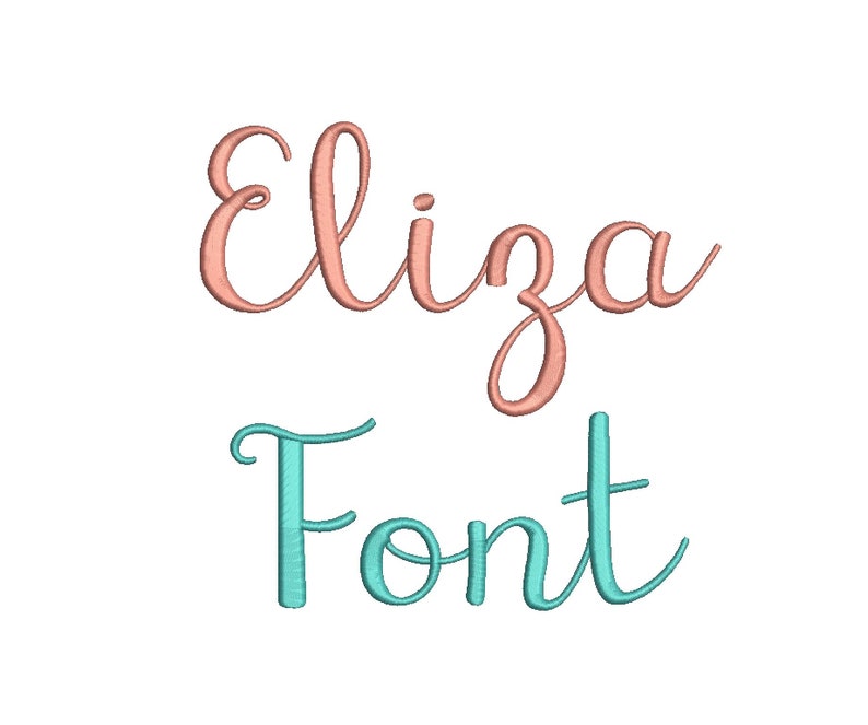 3 Size Eliza Font Embroidery Fonts BX Set1 9 Formats - Etsy
