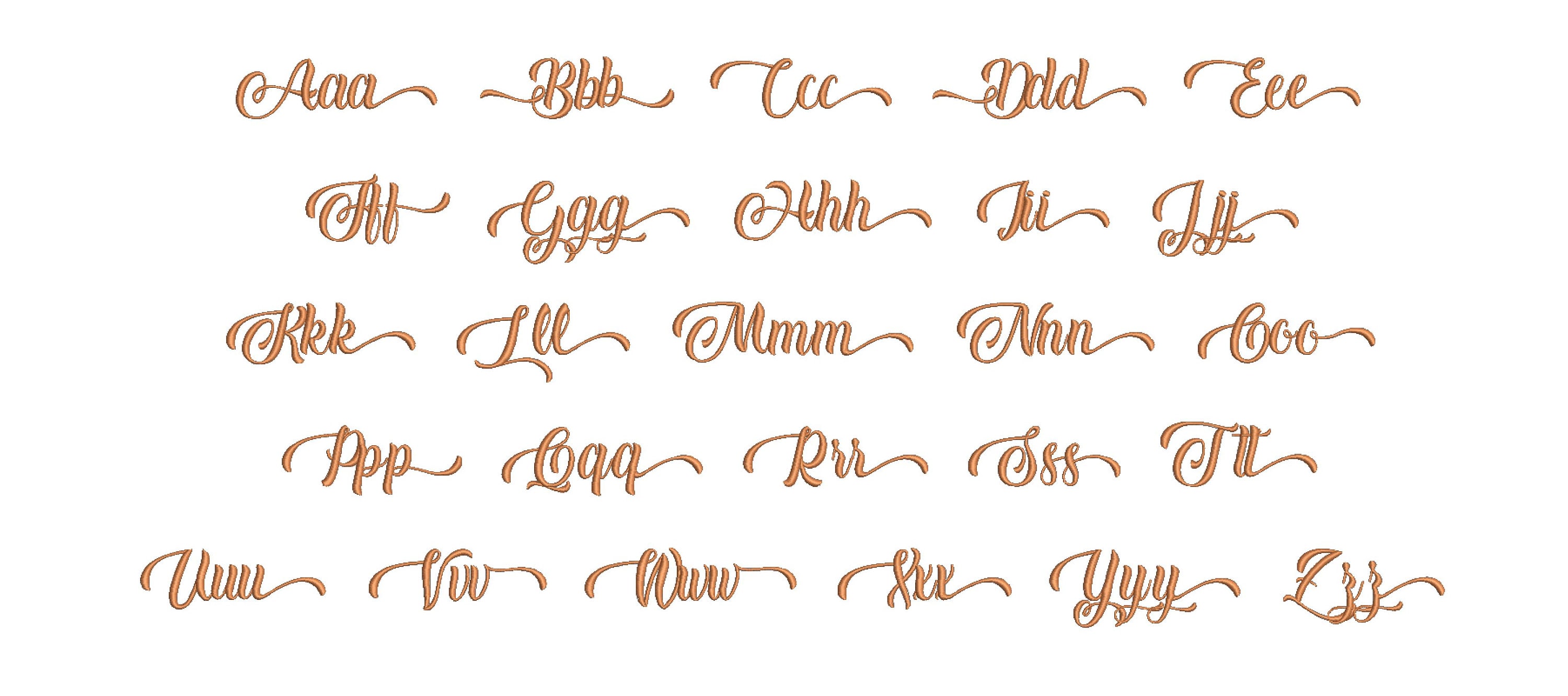 5 Size Baking lion Font Embroidery Fonts BX 9 Formats | Etsy