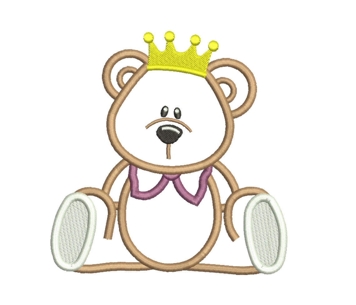 Bear Applique Design 7 Sizes Included.machine Embroidery - Etsy