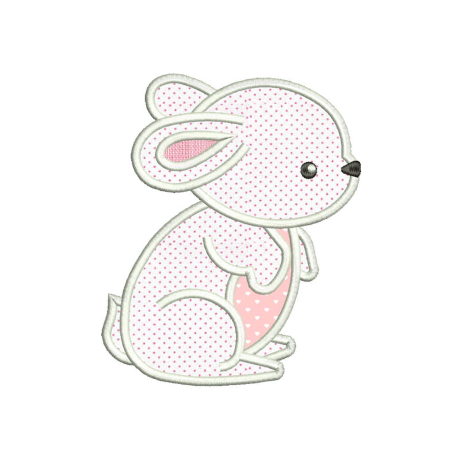 Rabbit Applique Design 9 Sizes Included.machine Embroidery - Etsy