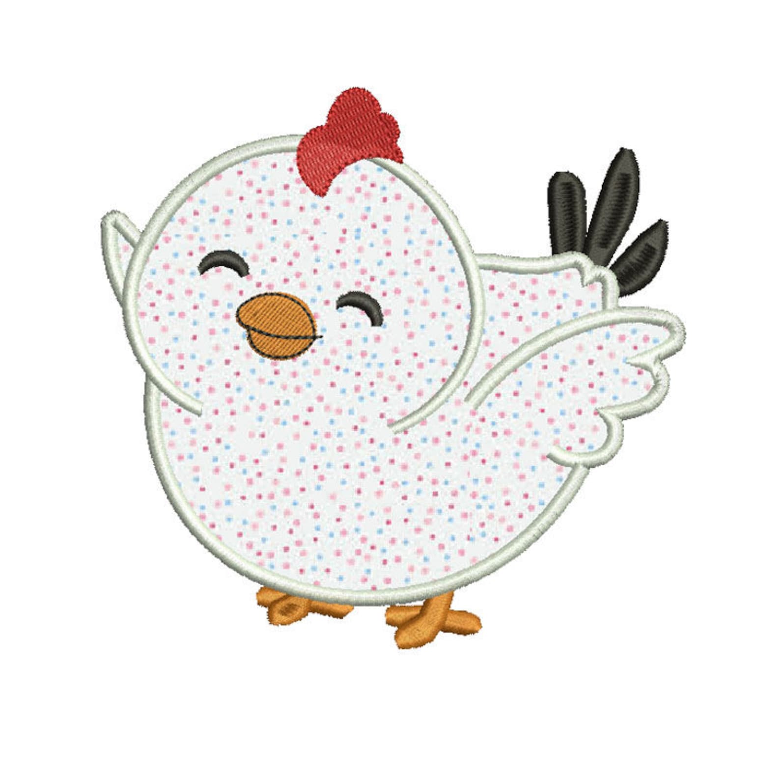 Hen Applique Design. 6 Sizes Included. Machine Embroidery Design. Hen ...