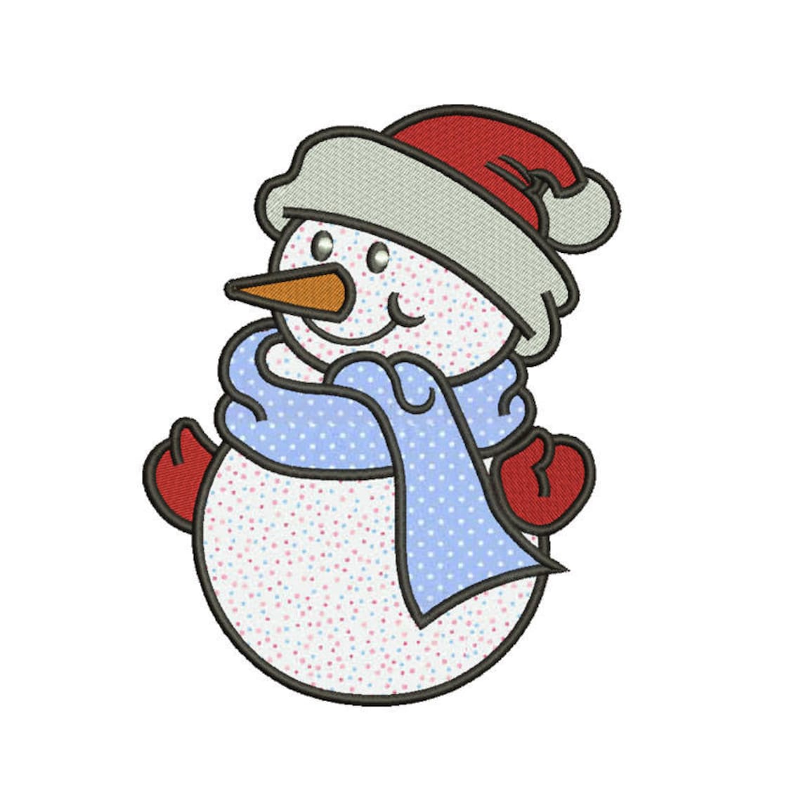 Snowman Applique Design 8 Sizes Included.machine Embroidery - Etsy