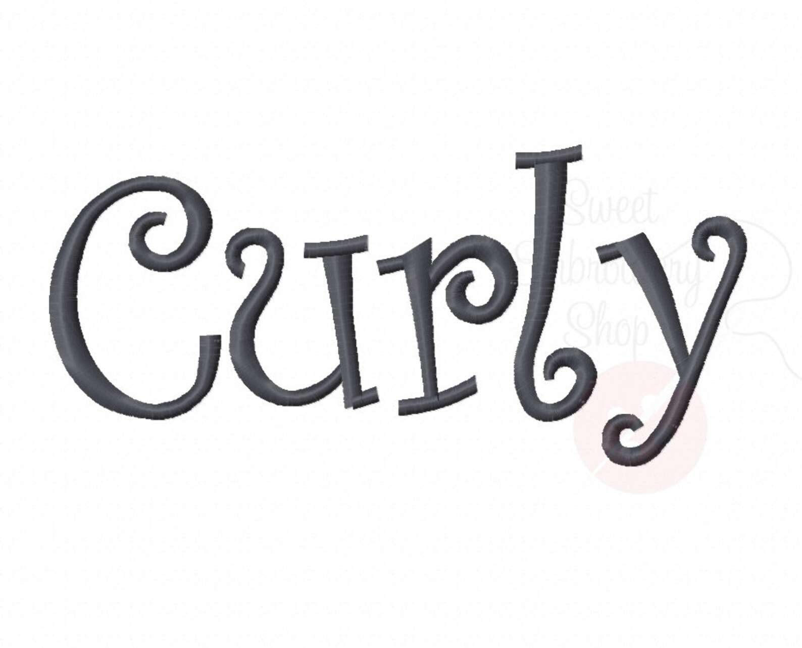 3 Size Curly Font Embroidery Fonts BX 9 Formats Embroidery - Etsy