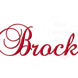 3 Size Brock Script Font Embroidery Fonts BX 9 Formats Embroidery ...