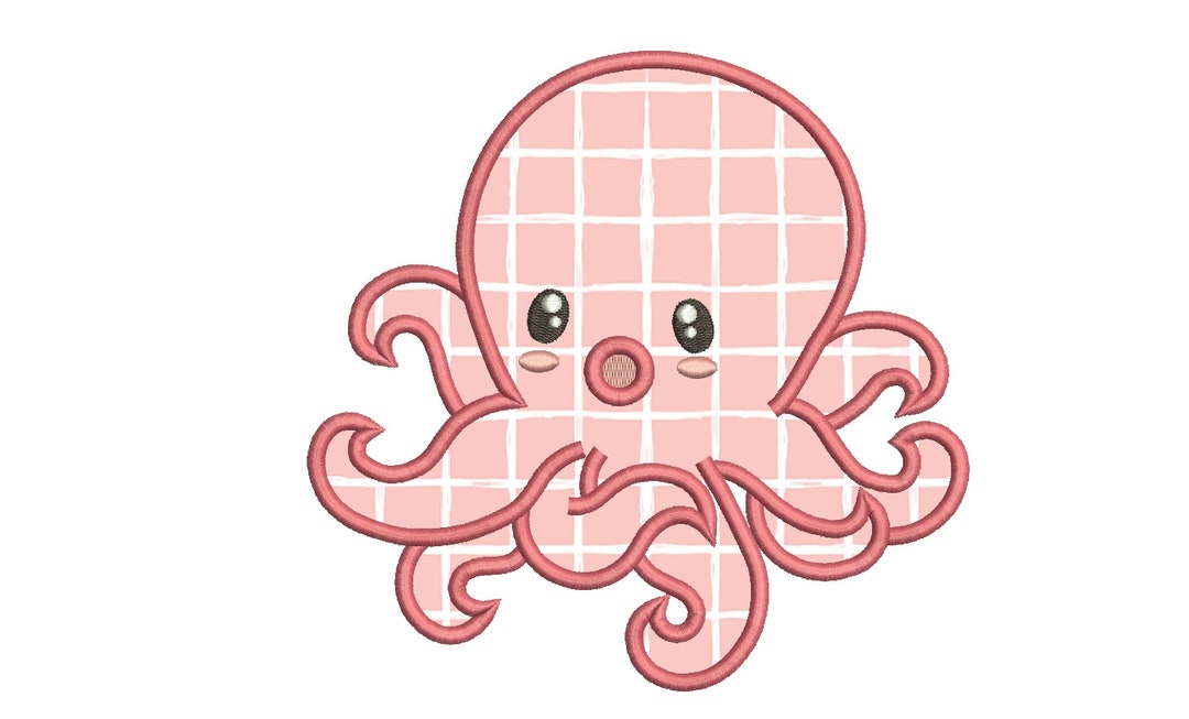 Octopus Applique Design. 7 Sizes Included. Machine Embroidery Design ...