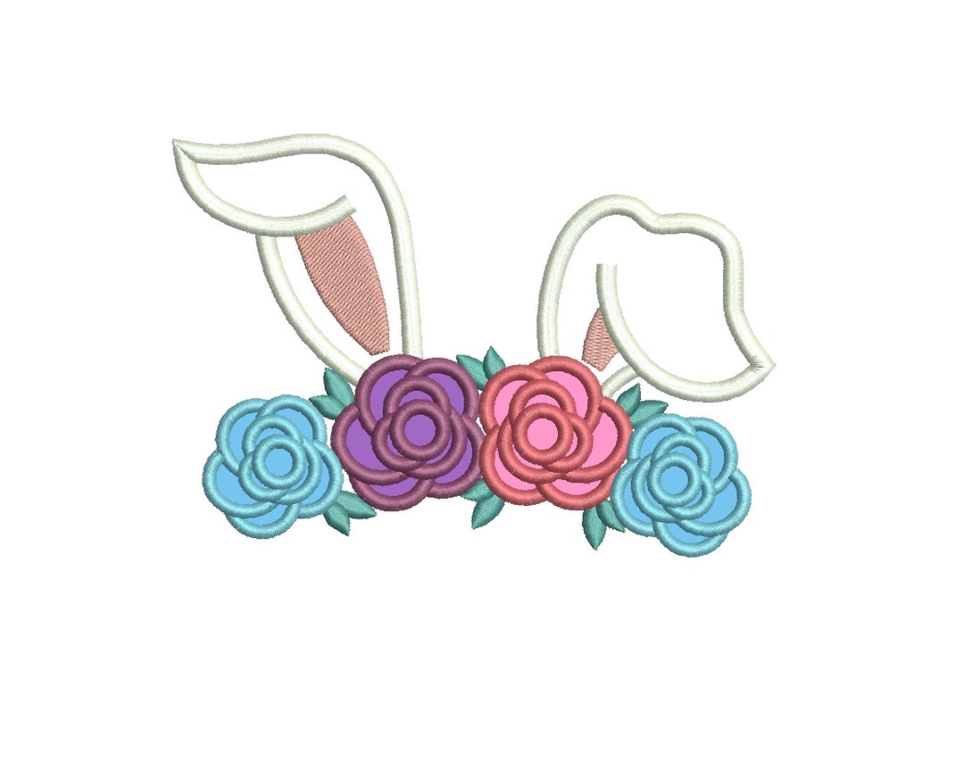 Rabbit Appliqué Design 7 Sizes Included.machine Embroidery Design. Baby ...