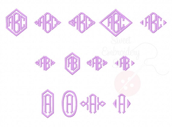 Craft Supplies & Tools Sewing & Needlecraft Point Monogram Embroidery ...
