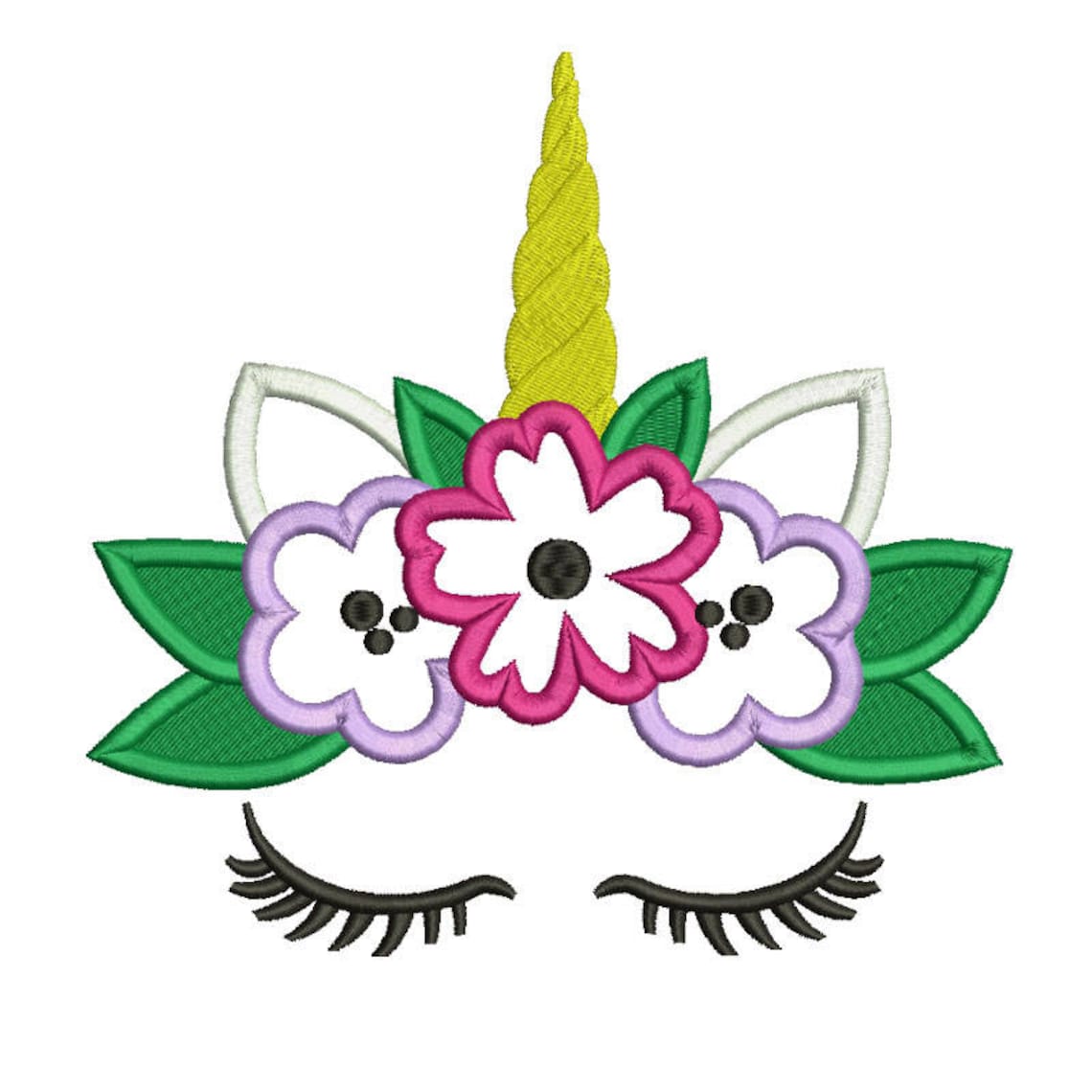 Unicorn Applique Design 7 Sizes Included.machine Embroidery | Etsy