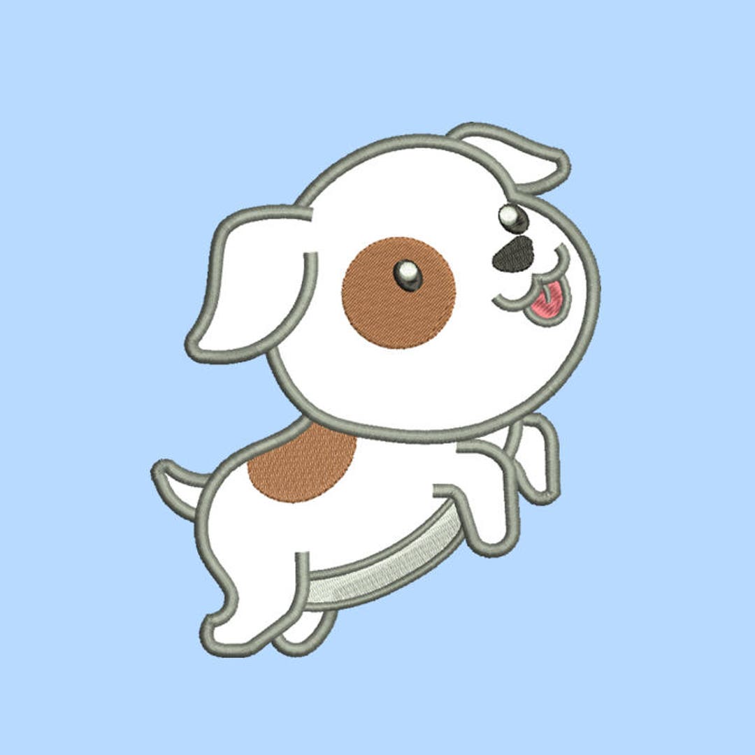 Puppy Applique Design 9 Sizes Included.machine Embroidery Design. Baby ...