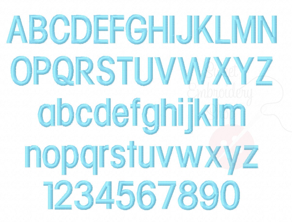 2 Größe Mini-Block Schrift Stickerei Schriftarten BX 9 Formate | Etsy